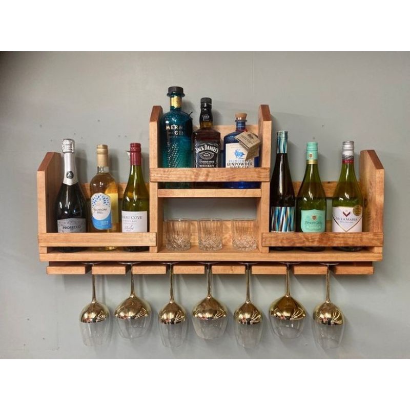 Jual RAK WINE KAYU JATI BELANDA RAK BOTOL MINUMAN RAK DINDING RAK ...