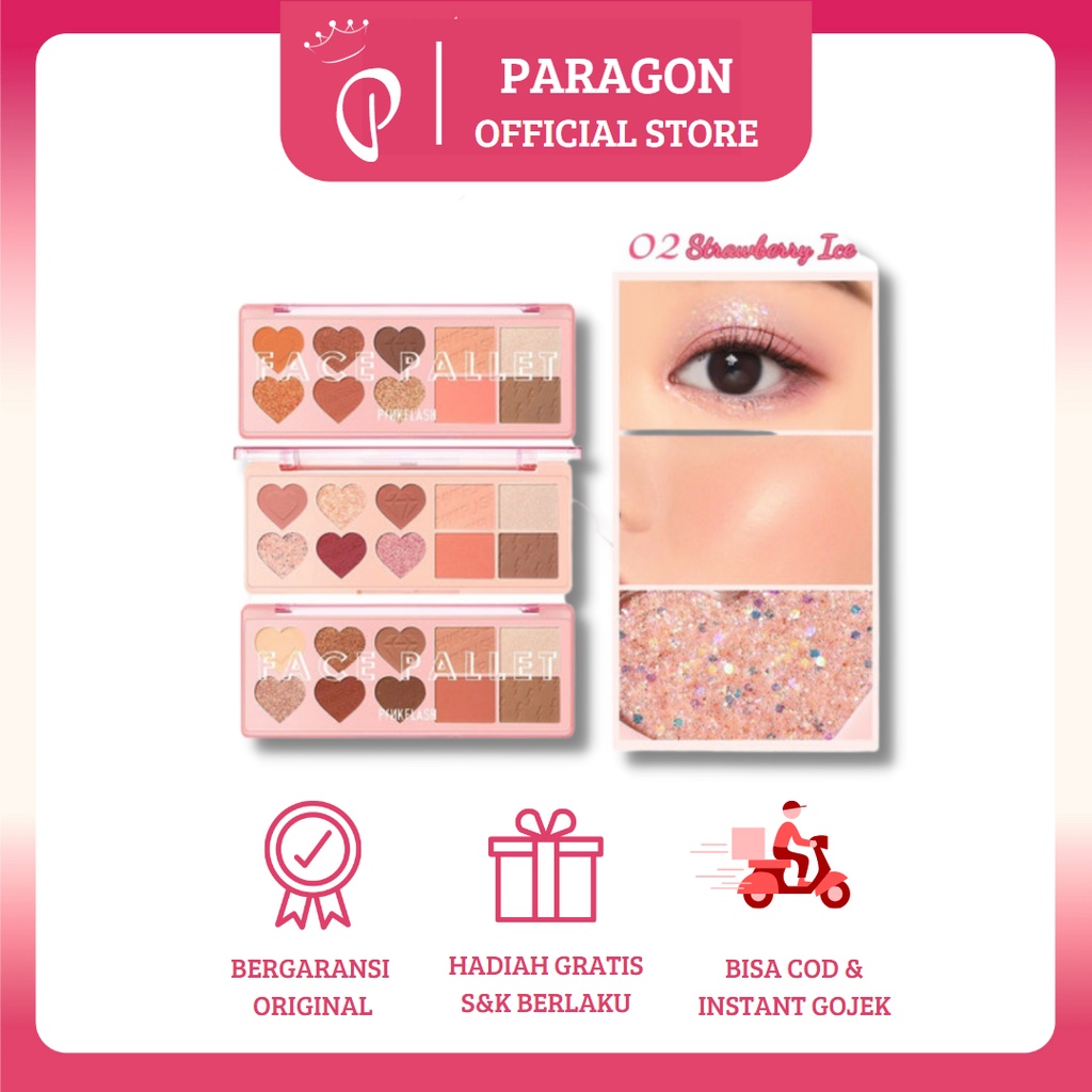 Jual Pinkflash 4in1 Multi Face Palette - Eyeshadow - Blush ...