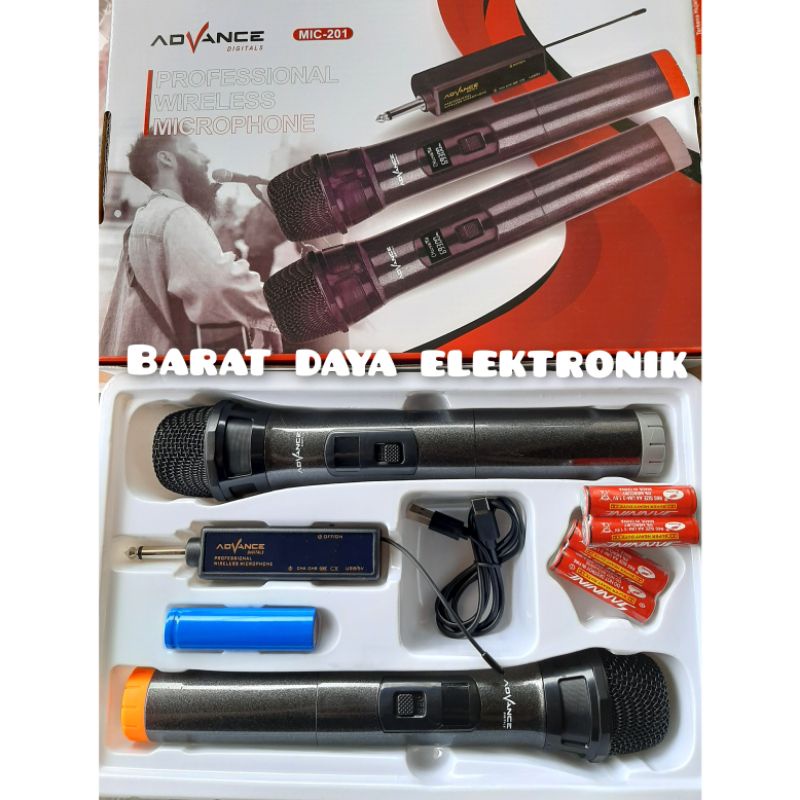 Jual MIC Advance MIC-201 Dua Microphone Wireless Professsional Mic ...
