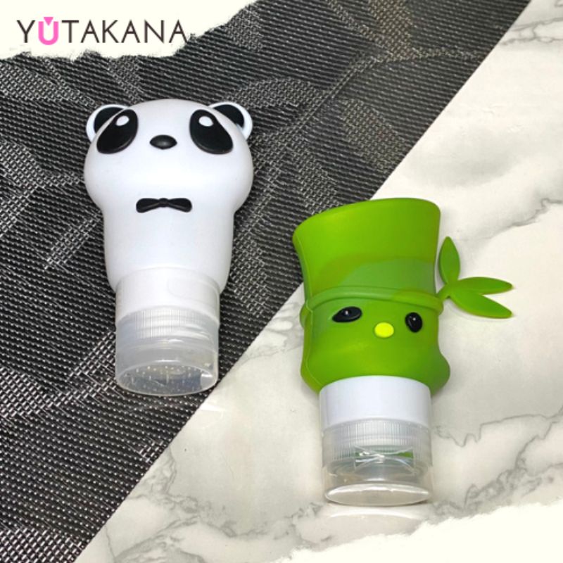 Jual Botol Sillicon Karakter Panda & Bambu / Outdoor Traveling Kit ...