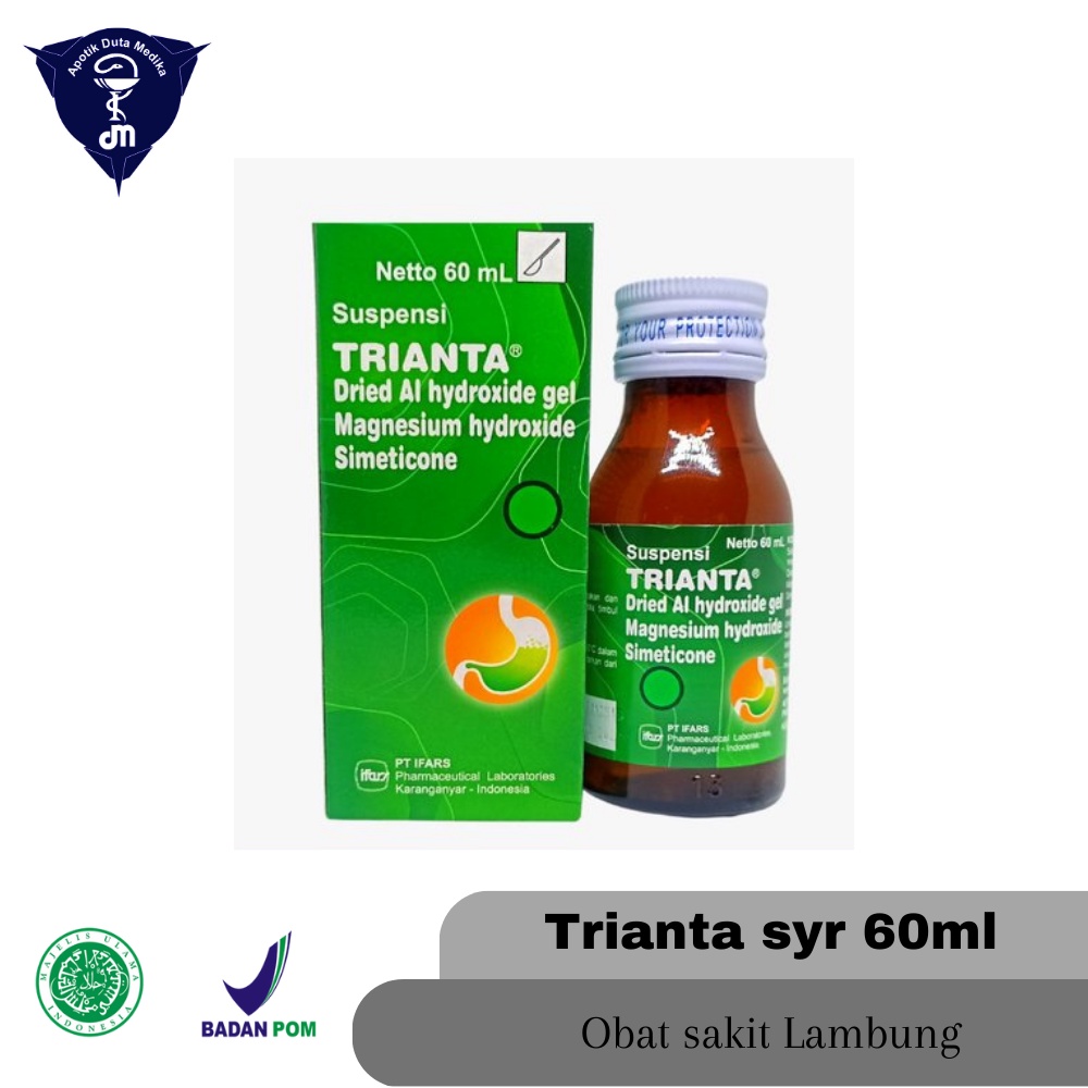 Jual TRIANTA SUSPENSI SIRUP 60 ML - OBAT UNTUK MAAG/SAKIT LAMBUNG/NYERI ...