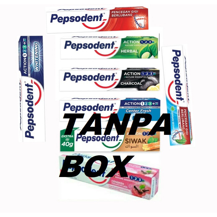 Jual Odol Pepsodent 123 Action Ukuran 75/120/150/190gr (Tanpa Box ...