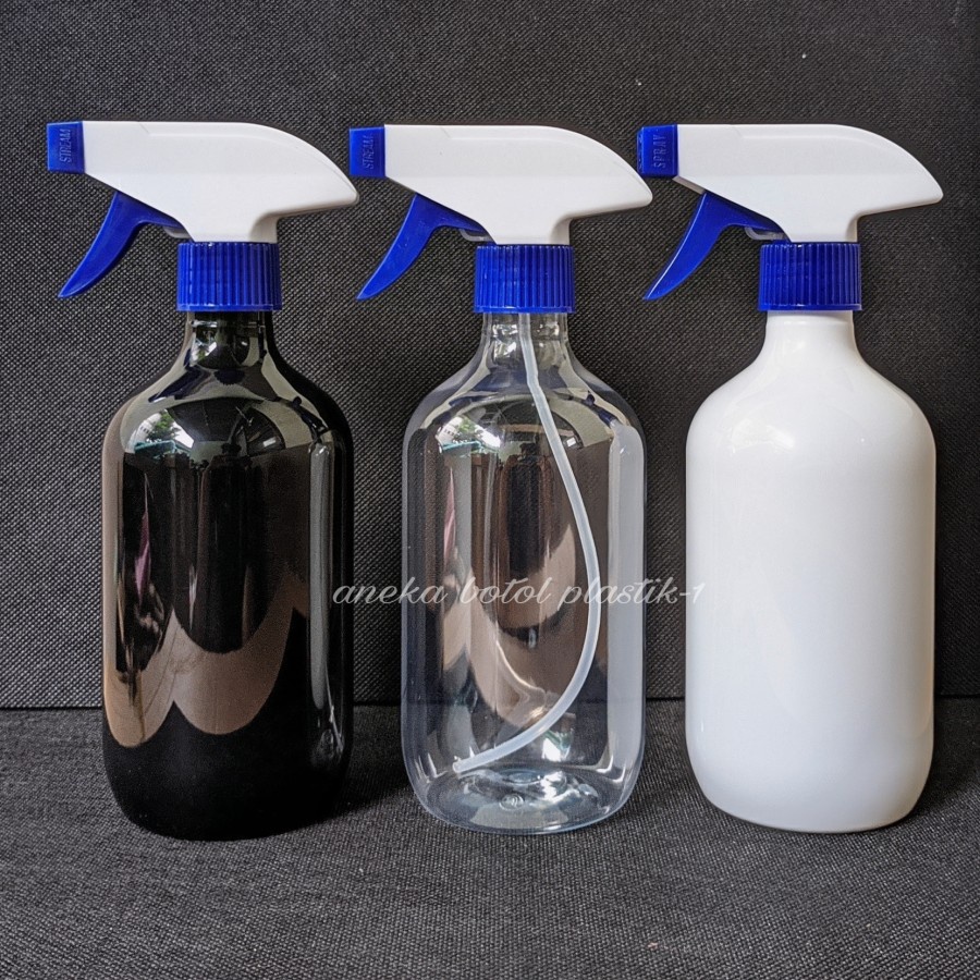 Jual Botol Semprot 500ml Tutup Spray Putih Biru Pet Tebal / Botol Kispray 500ml / Botol Spray ...