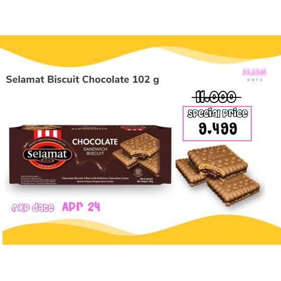 Jual Selamat Biskuit Chocolate 102 gram | Shopee Indonesia
