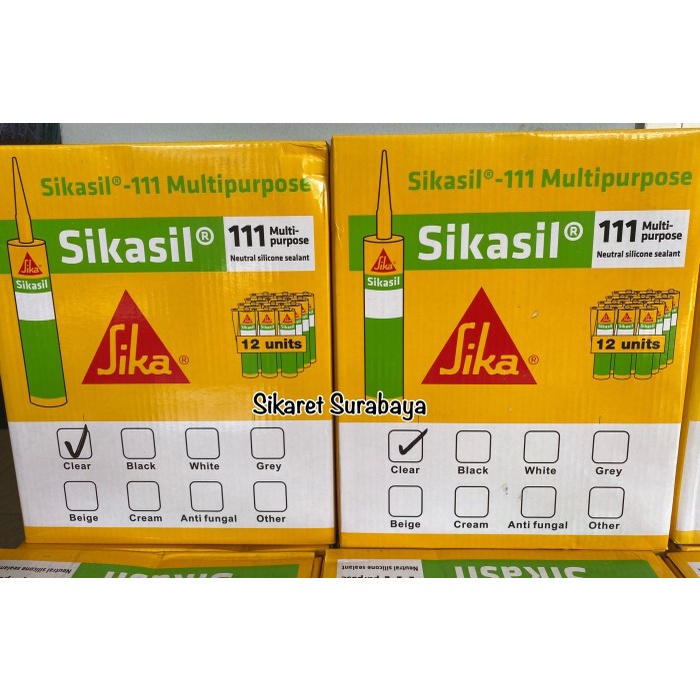 Jual Lem Sealent Silicone SIKASIL 111 Netral CLEAR TRANSPARAN | Shopee ...