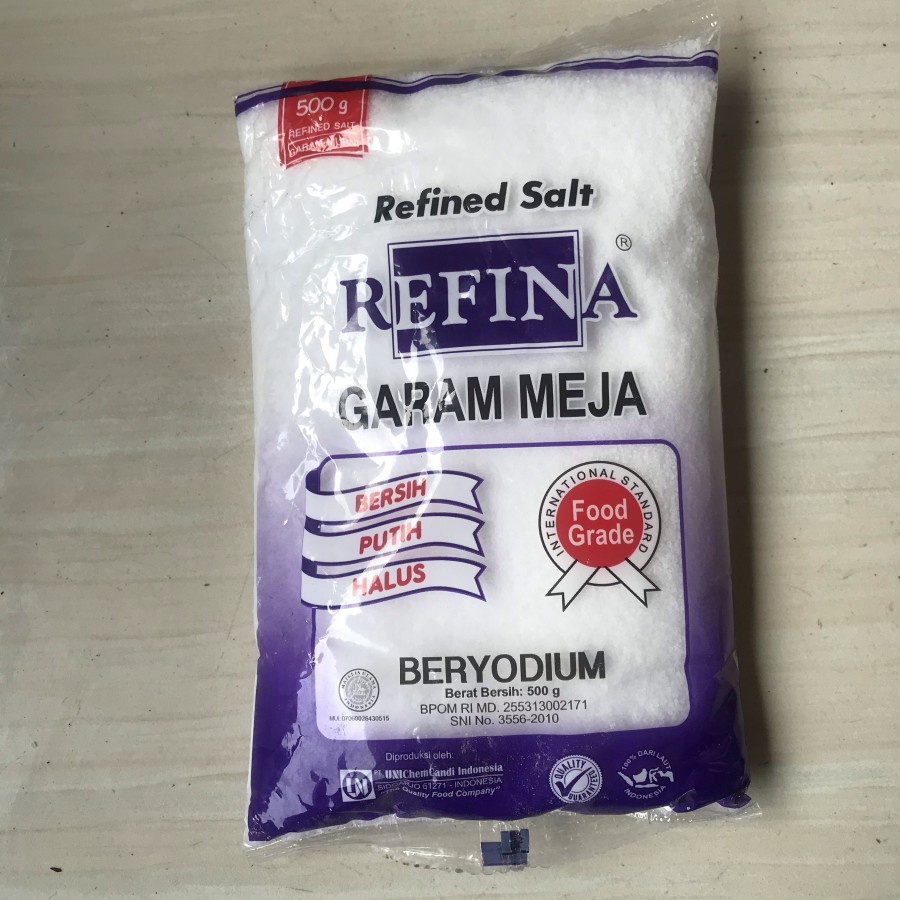 Jual Garam Refina 500 gram Garam Meja Beryodium | Shopee Indonesia