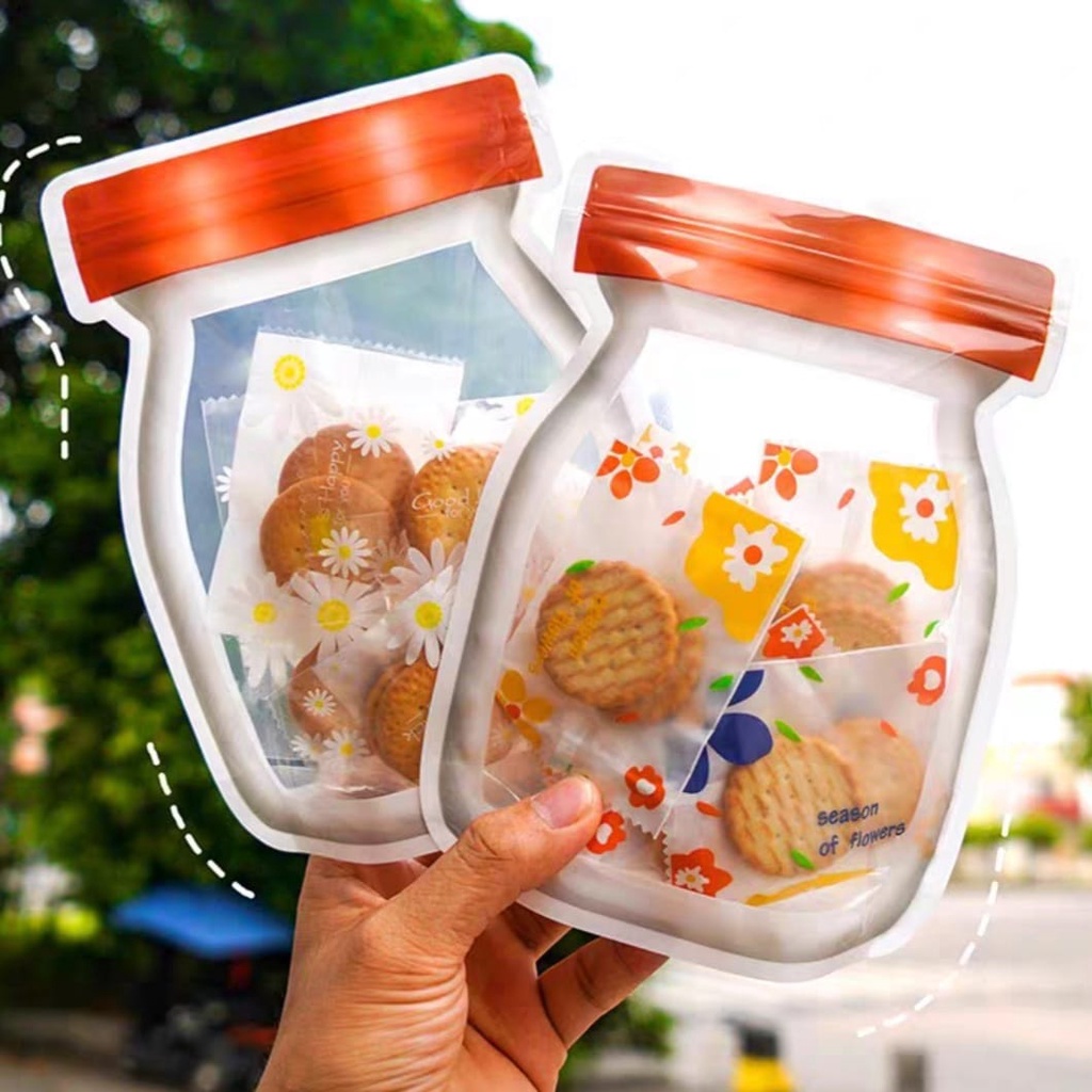 Jual (5pcs)Packing Plastik Ziplock Pouch Plastic Kemasan Cookies Model ...