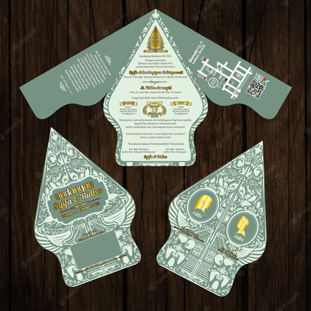 Jual Undangan Pernikahan Bentuk Gunungan Wayang | Shopee Indonesia