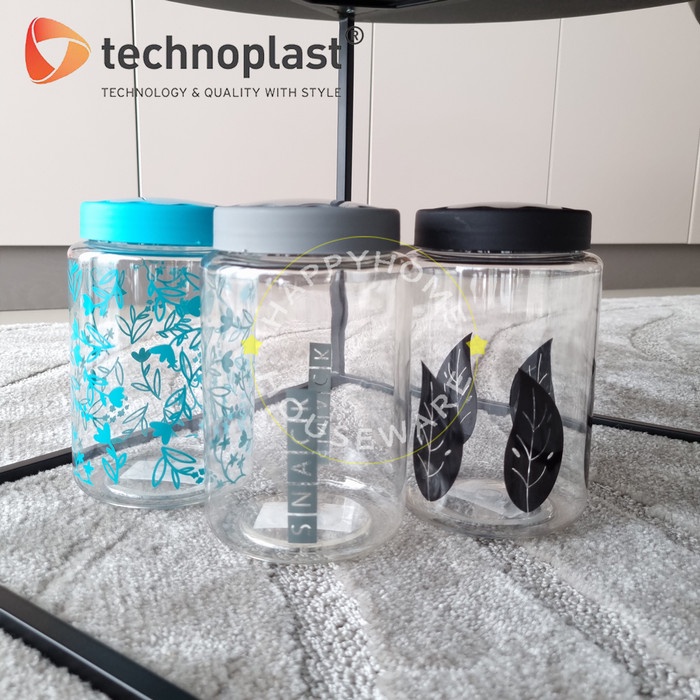 Jual TECHNOPLAST Grande Canister 1030ml | Toples Plastik Tutup Drat ...