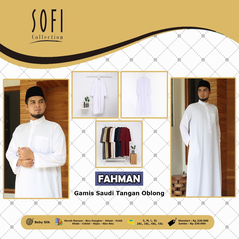 Jual Jubah Gamis Saudi Pria Laki Laki Lengan Panjang Polos Dewasa ...