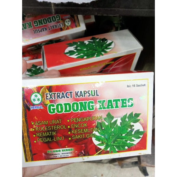 Jual KAPSUL GODONG KATES/OBAT REUMATIK, PEGEL LINU, ASAM URAL DLL ...
