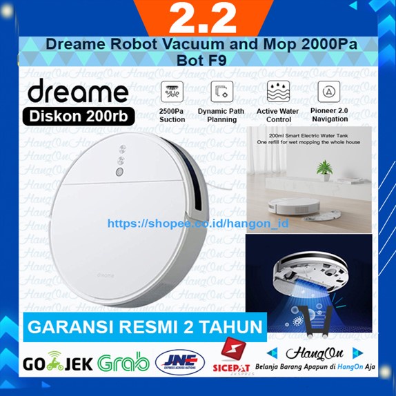 Jual Dreame Bot F9 Robot Vacuum and Mop 2500Pa Suction 200ml Sapu dan ...