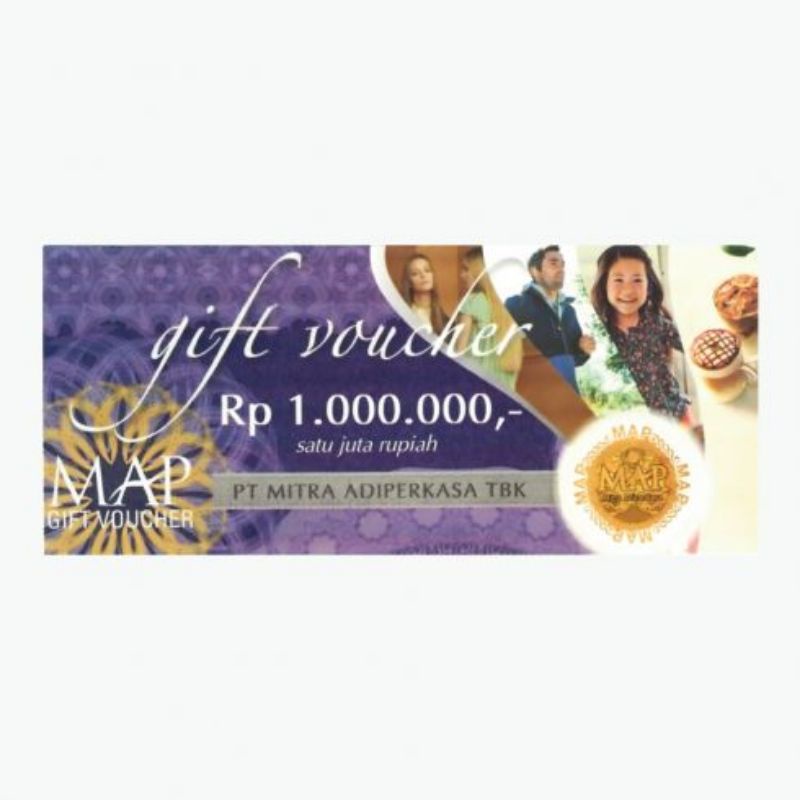 Jual Kertas GIFT VOUCHER MAP Rp. 1.000.000 | Shopee Indonesia