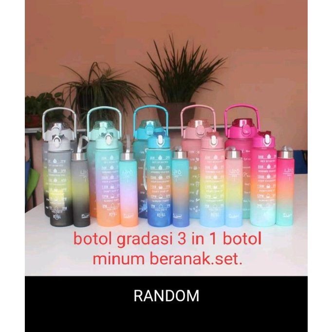 Jual BOTOL GRADASI 3IN1 BOTOL MINUM BERANAK | Shopee Indonesia