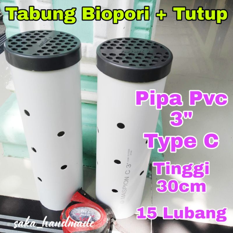 Jual TABUNG BIOPORI + TUTUP PIPA PVC 3" TINGGI 30cm 15 LUBANG | Shopee ...