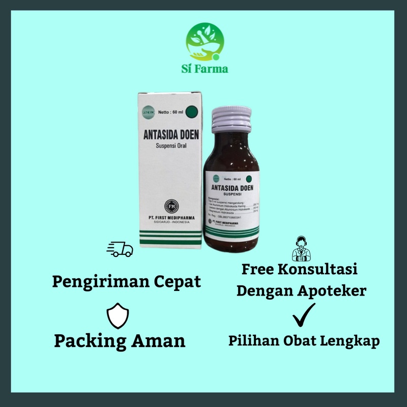 Jual Antasida DOEN Syrup/Menetralkan Asam Lambung Menurunkan Gejala ...