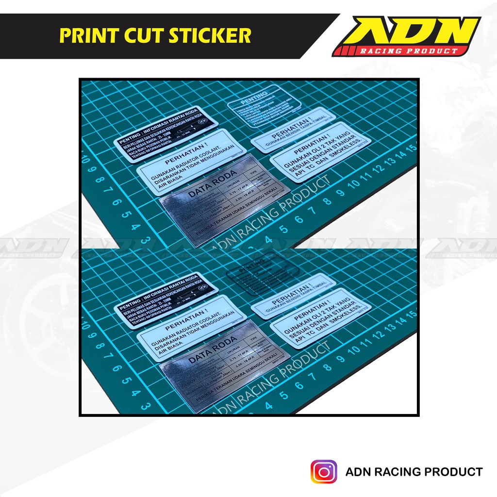 Jual Stiker Set Detail Ninja R SS VR RR ZX Frame Rantai Roda Penting ...