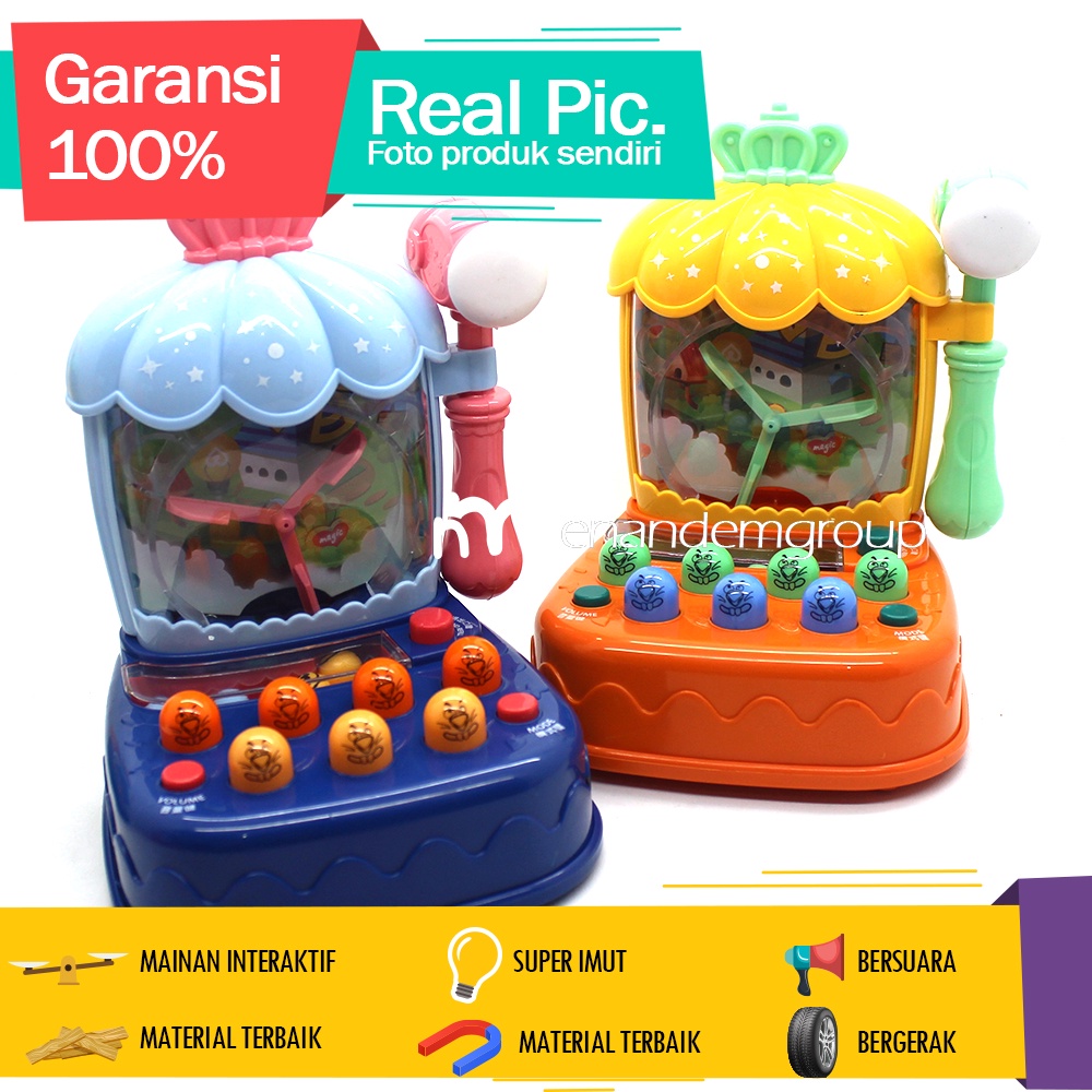 Jual Mainan Edukasi Interaktif Musik Anak Claw Machine Pukul Whac A ...