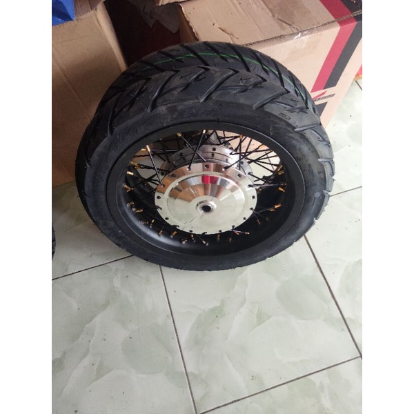 Jual velg Jari jari Mio, Fino dan x ride tapak lebar 250/215x14 plus ban | Shopee Indonesia