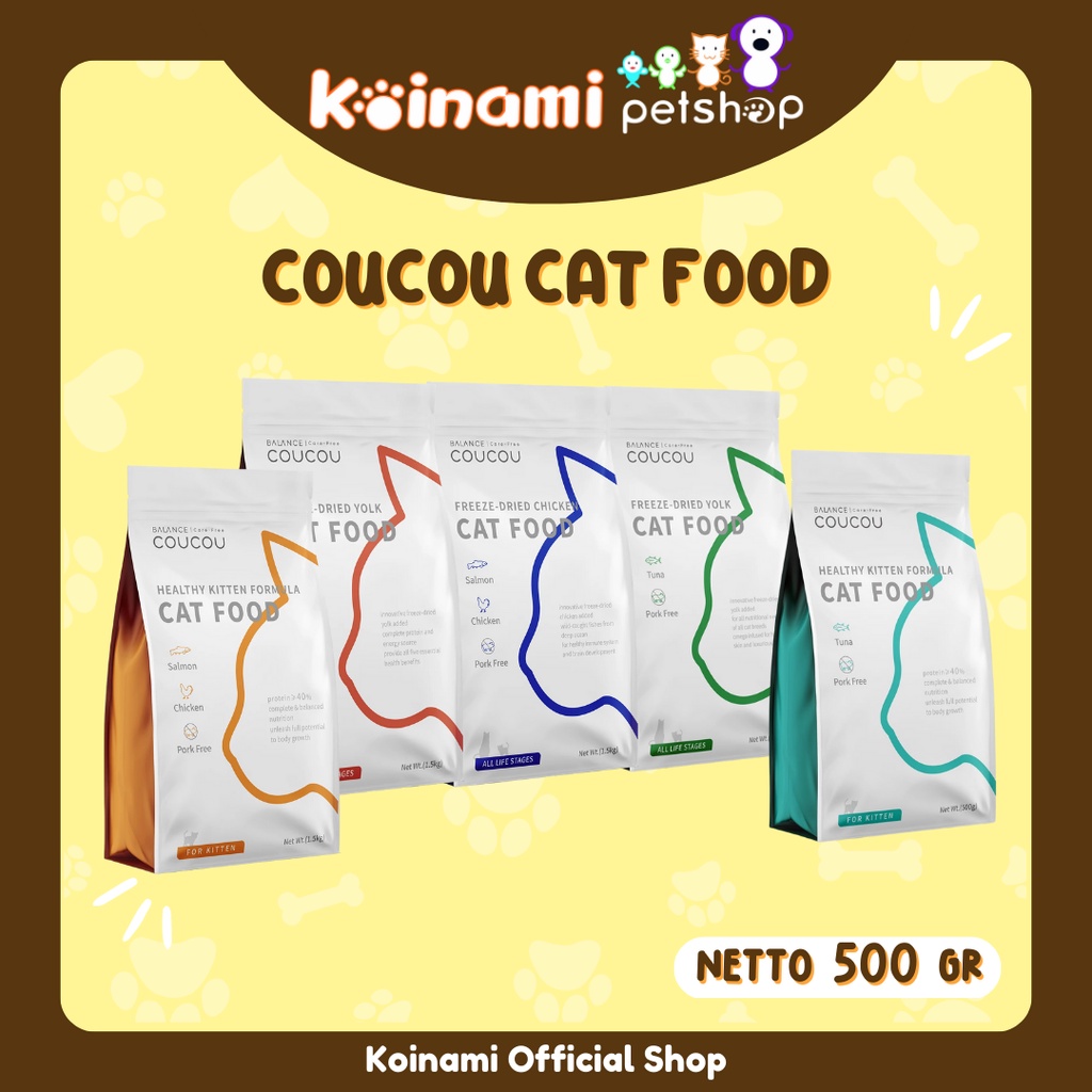 Jual CouCou Cat Food 500gr - Makanan Kucing - Makanan Kucing Premium ...
