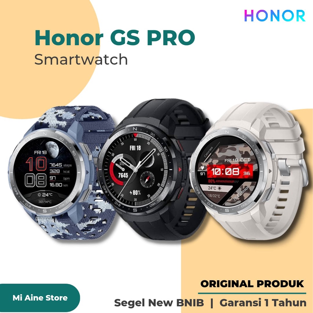 Jual HONOR Watch GS Pro Smartwatch GPS Bluetooth Phone Call Sport ...