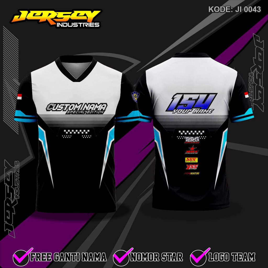 Jual Jersey Team Racing Desain Keren, Kaos Jersey Racing Full Printing ...