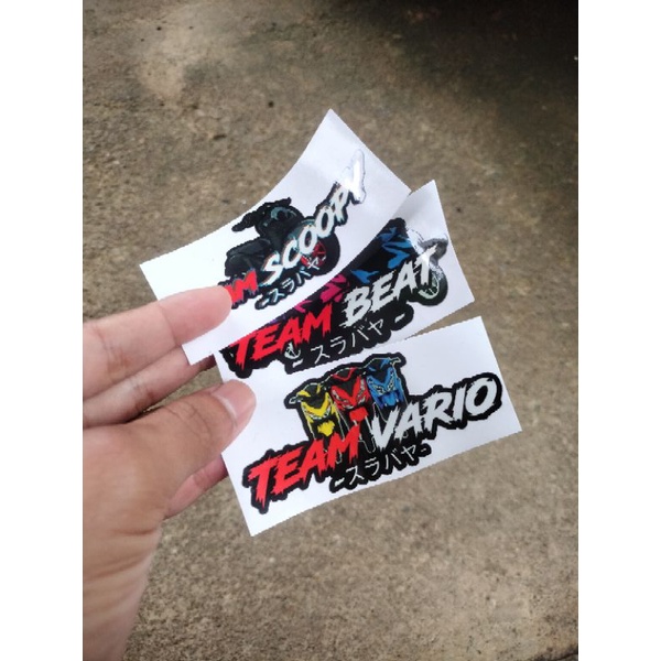 Jual Stieker Viral Stiker Team Vario Team Beat Team Scoopy Sticker ...