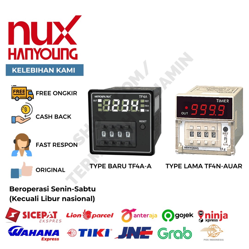 Jual COUNTER TIMER HANYOUNG NUX TF4A-A (DIGITAL TIMER) REPLACEMENT TF4N ...
