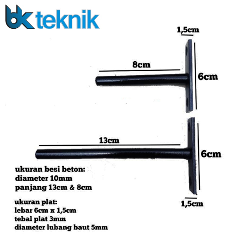 Jual Breket Besi Penahan Ambalan Melayang Besi Penyangga Rak Dinding ...