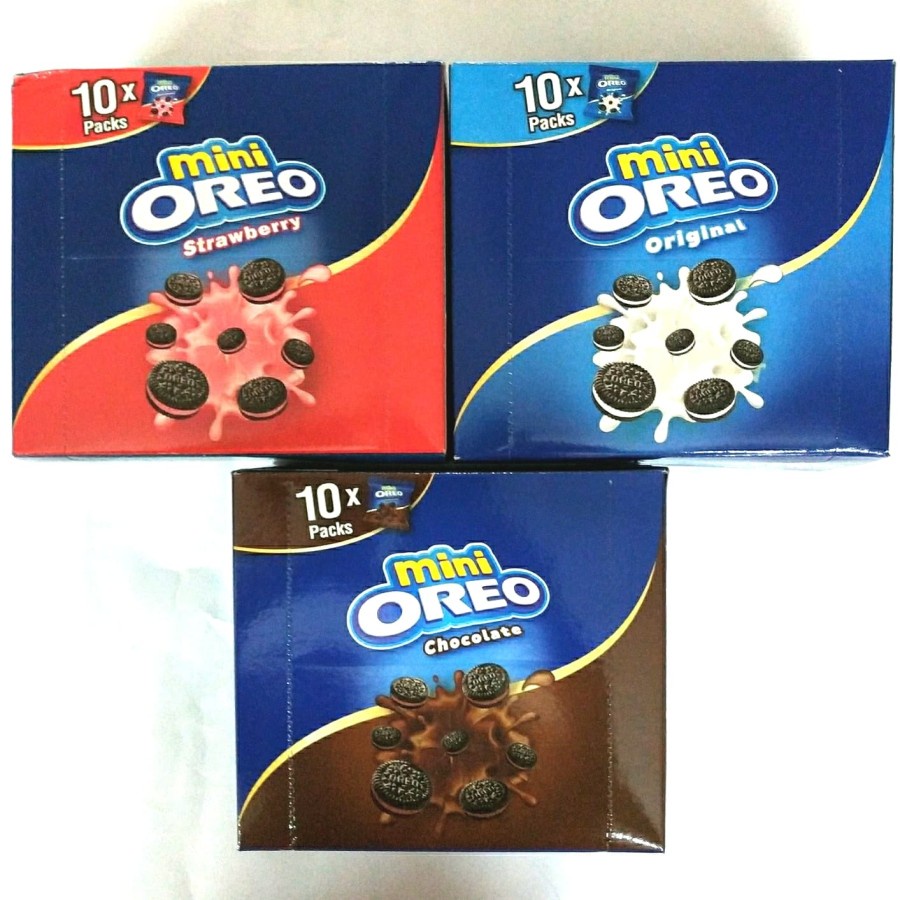 Jual OREO Mini Box isi 10 bks @ 20.4gr Rasa Coklat / Strawberry ...