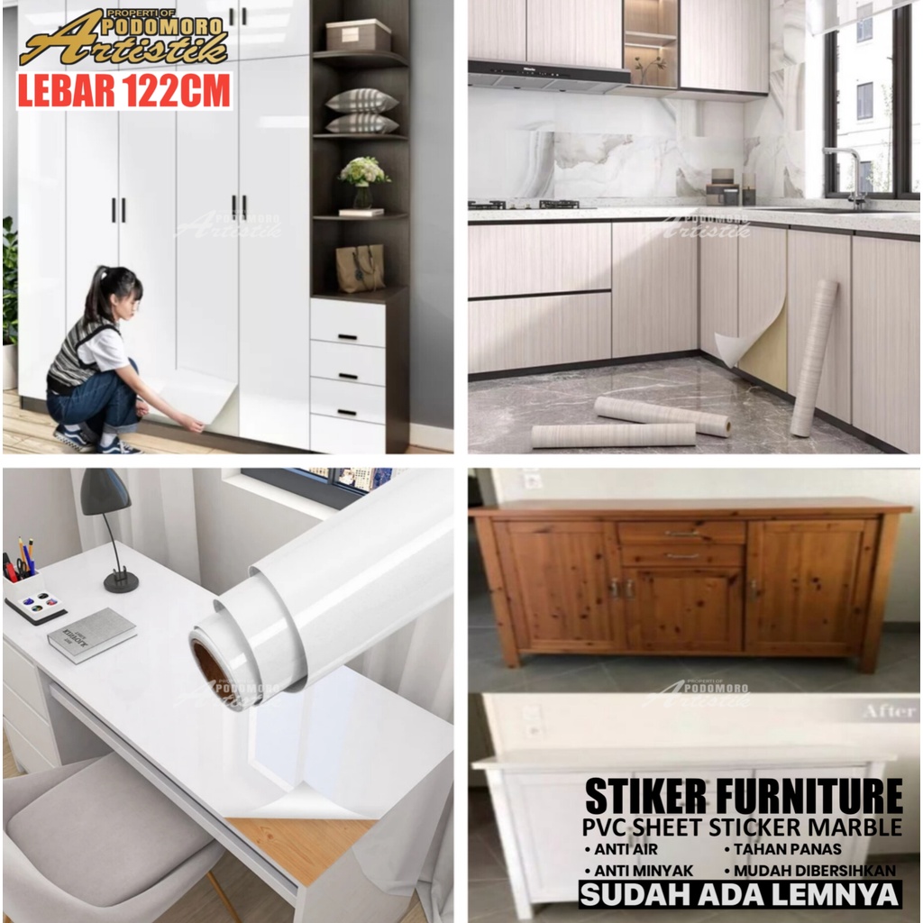 Jual Wallpaper Stiker Lemari Sticker Meja Kayu Kitchen Set Dinding ...
