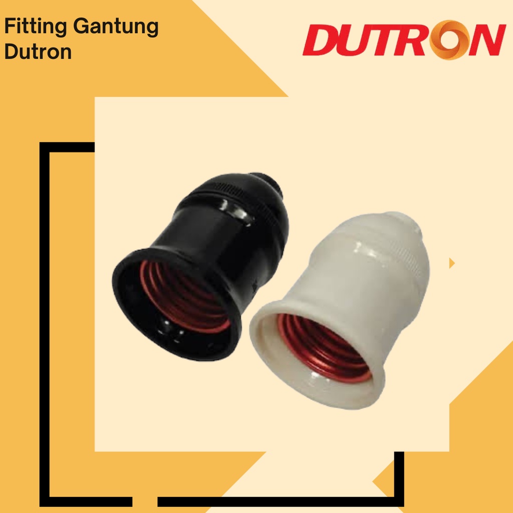 Jual Fitting Lampu Gantung Dutron Fitting Gantung Hitam Fitting Putih - Hitam | Shopee Indonesia
