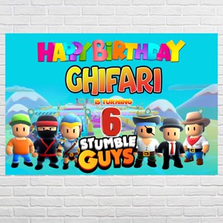 Jual STUMBLE GUYS BANNER/Stumble guys Spanduk /spanduk ulang tahun ...