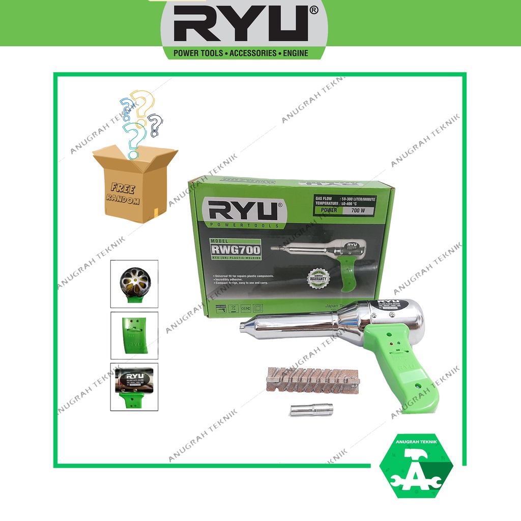 Jual RYU RWG 700 Mesin Las Pipa Pvc / Plastic Welding Gun Alat Pistol ...