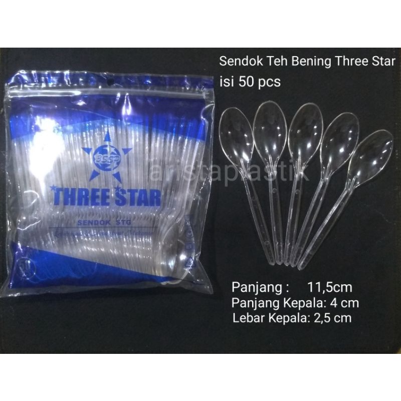 Jual Sendok Teh STG Bening Three Star - Isi 50Pcs | Shopee Indonesia