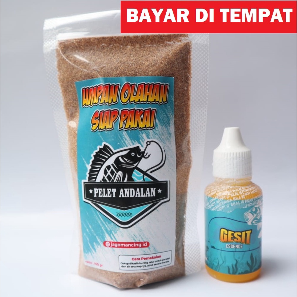 Jual Paket Umpan Olahan Pelet Andalan Plus Essen Ikan Bandeng Jaer Nilem Siap Pakai | Shopee ...