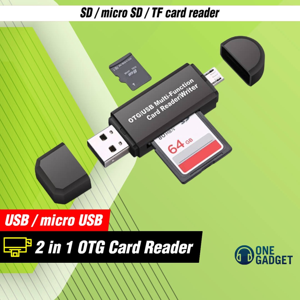 Jual Card Reader OTG Micro SD Card Rider SD Colokan USB dan Micro USB ...