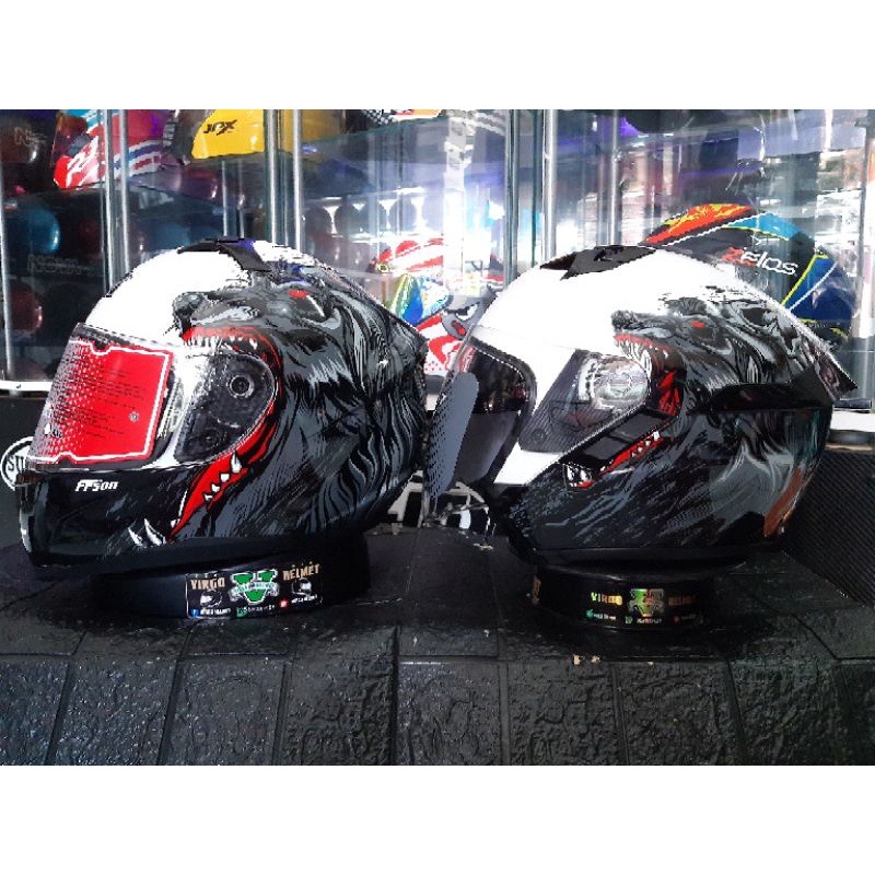 Jual HELM COUPLE RSV SV300 +FF500 MOTIF WOLF | Shopee Indonesia