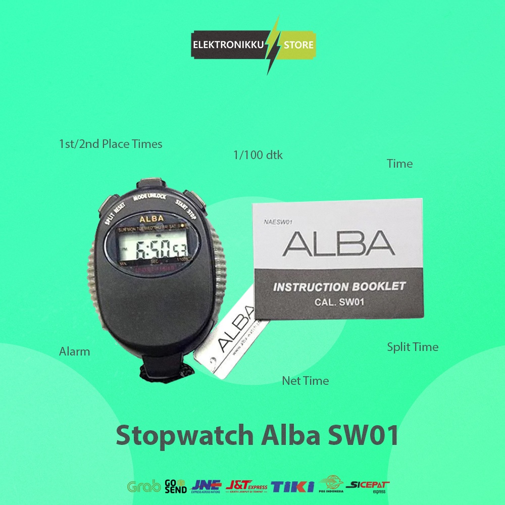 Jual Stop Watch Alba SW01 Alat Pengukur Waktu Stopwatch Alba SW 01 ...