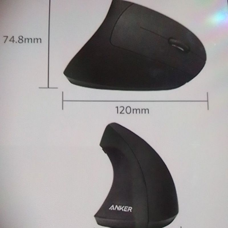 Jual Anker vertical ergonomic 2.4G optical mouse wireless | Shopee ...