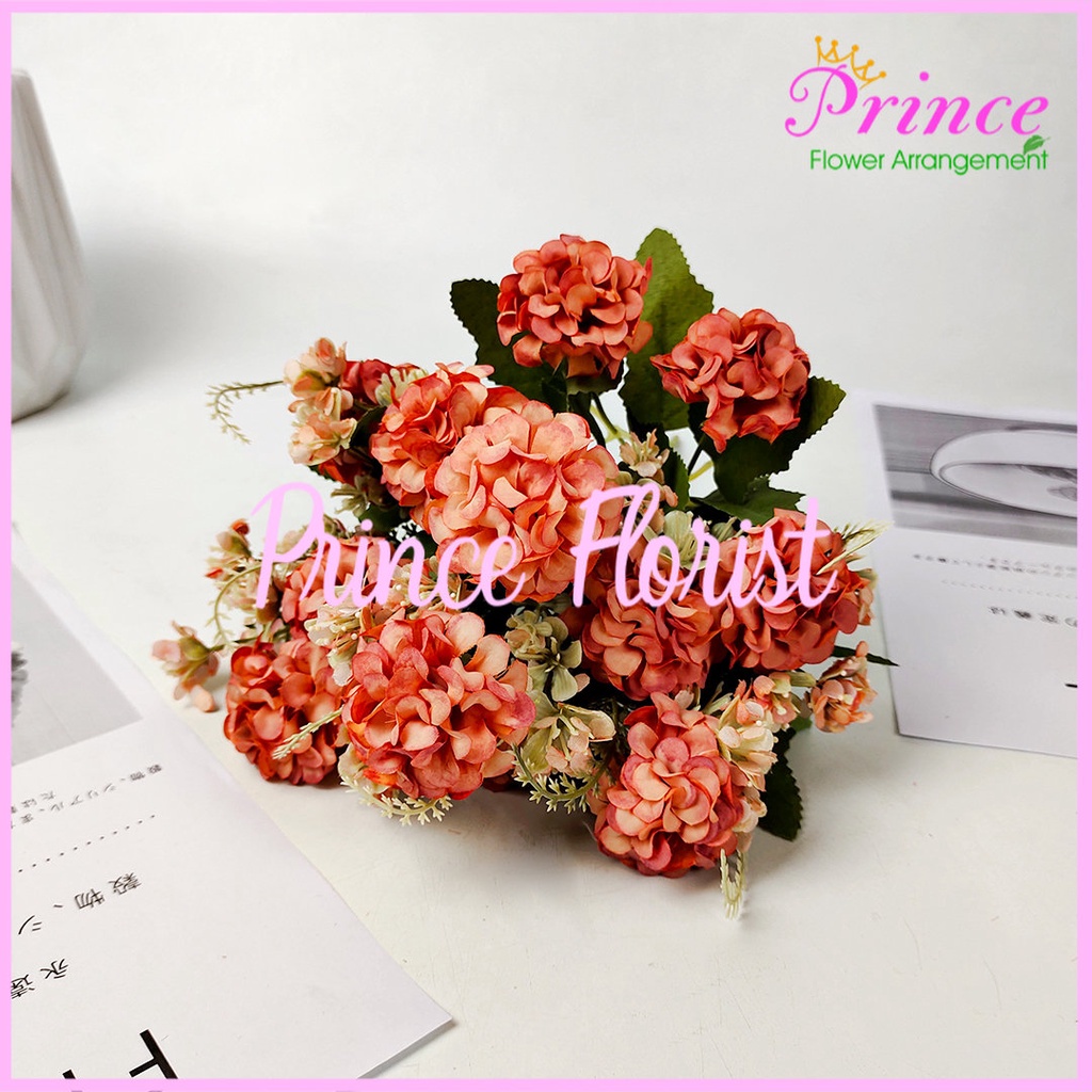 Jual Bunga Pom - Pom Panca Warna Cabang 6 Bunga Anyelir Mini Hydrangea ...