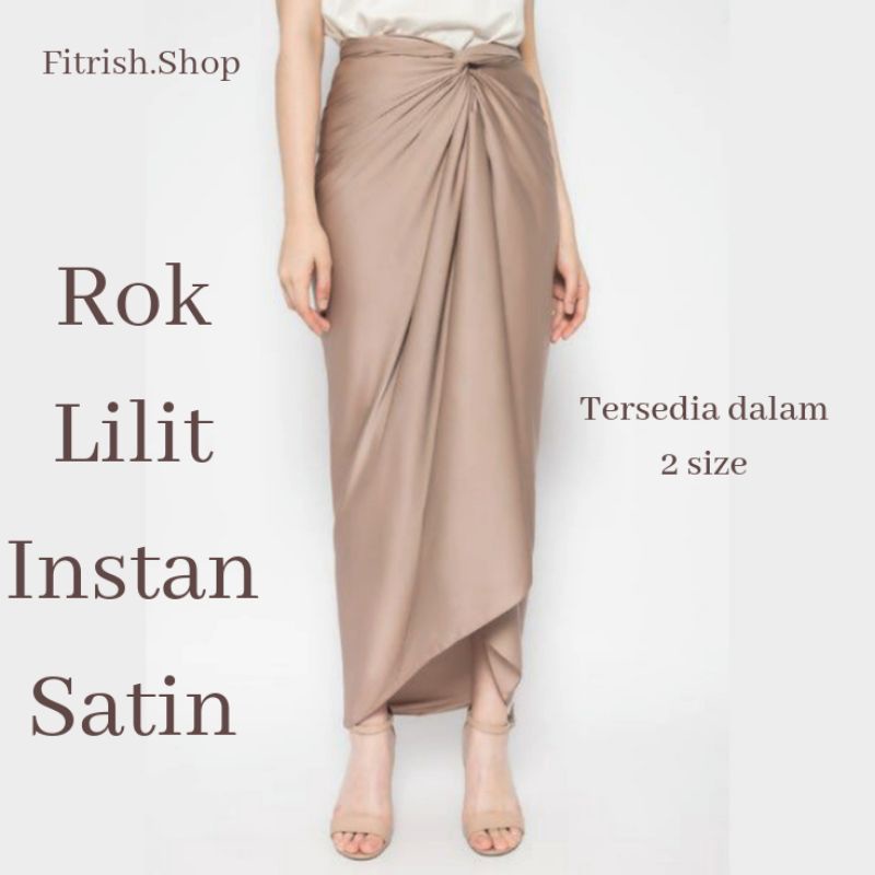 Jual ROK LILIT INSTAN SATIN | ROK LILIT POLOS | ROK LILIT SATIN | SATIN ...