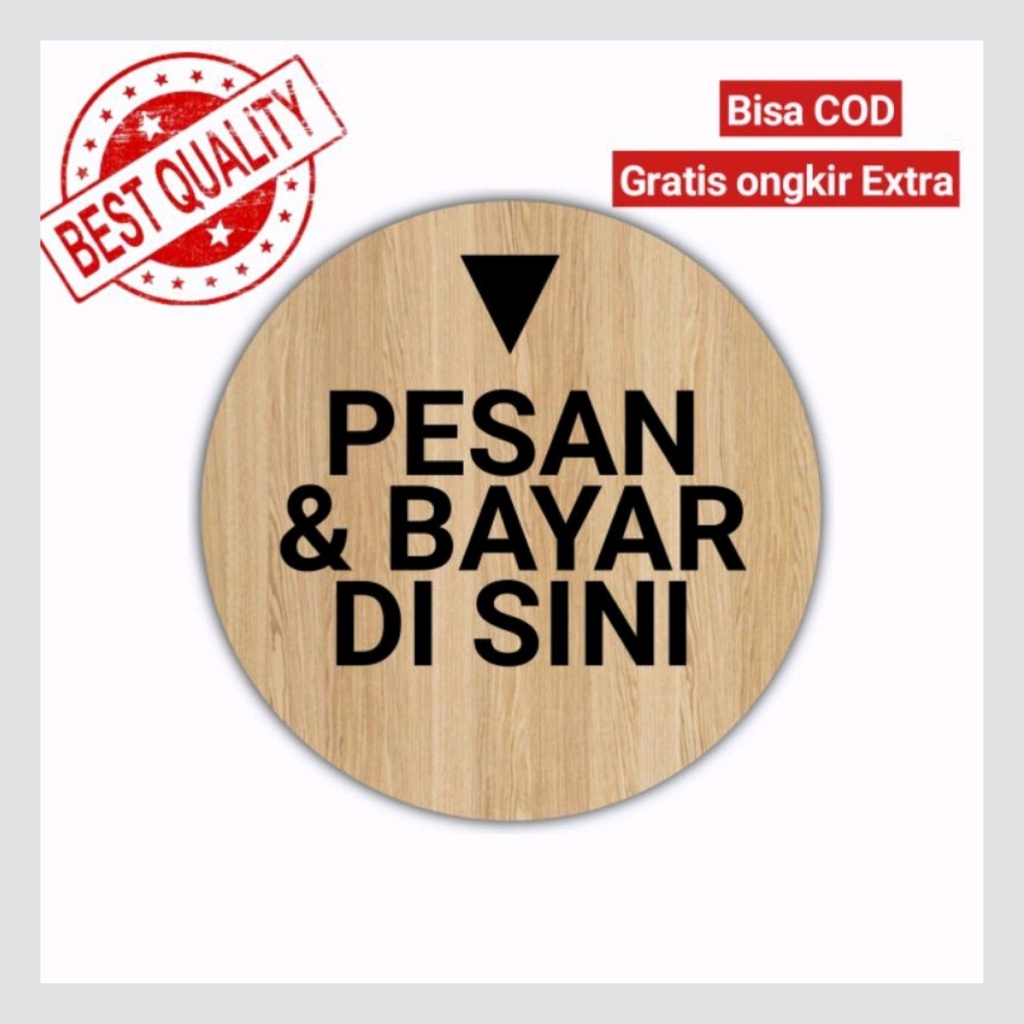 Jual Sign "Pesan & Bayar Disini" | Papan Tanda | Papan Tulisan ...