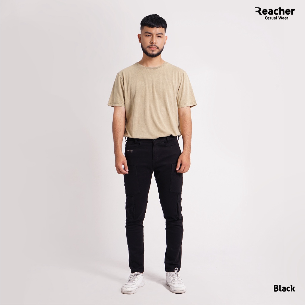 Jual Reacher - Long pants - SANTIAGO - Reactive Wash Cargo Pants ...