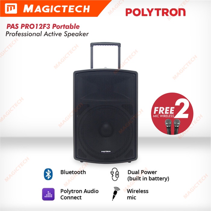 Jual POLYTRON PROFESSIONAL ACTIVE SPEAKER 12 INCH PAS PRO12F3 PORTABLE ...