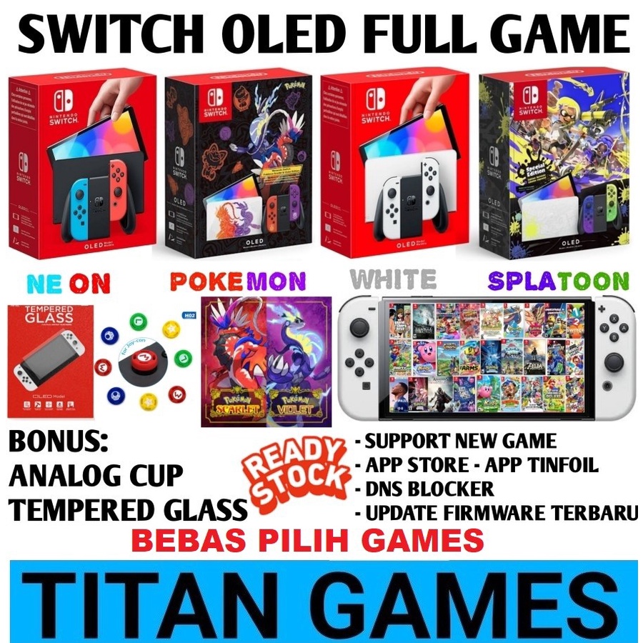 Jual Nintendo Switch OLED CFW 128GB Full Game OLED Console CFW | Shopee Indonesia