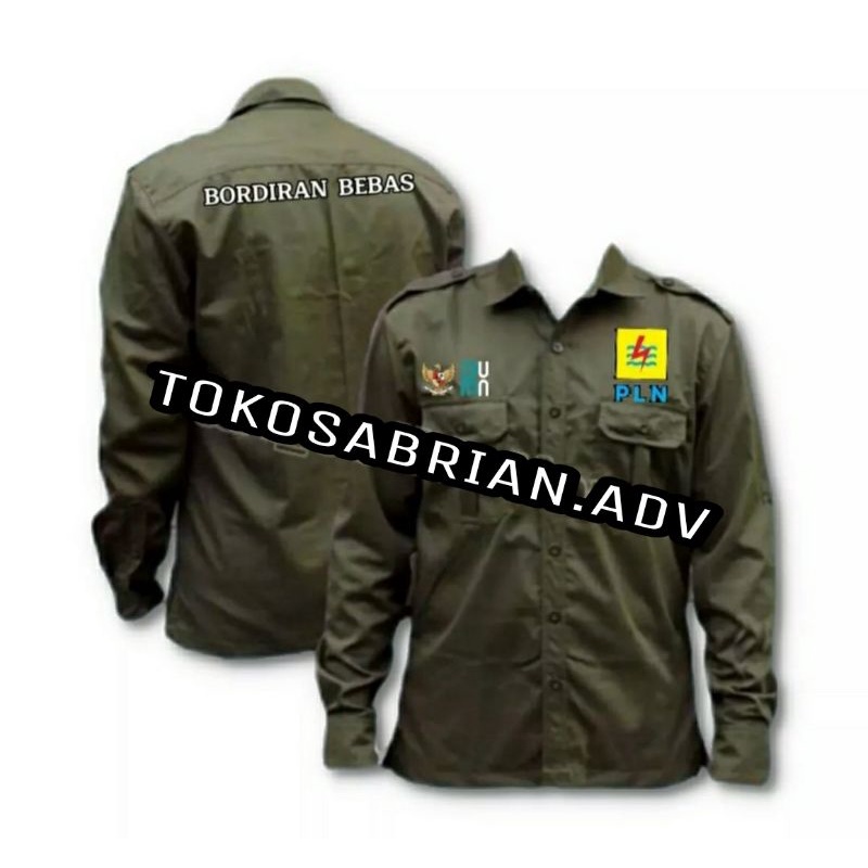 Jual kemeja PLN seragam PLN Kemeja BUMN Baju BUMN baju PLN bordir ...