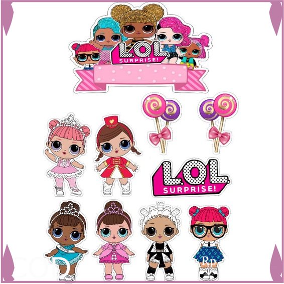 Jual Topper cake Custom Ucapan tema LOL baner kue ultah Toko_Renata ...