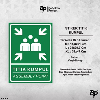 Jual Sign Sticker Titik Kumpul / sticker assembly point / stiker titik ...