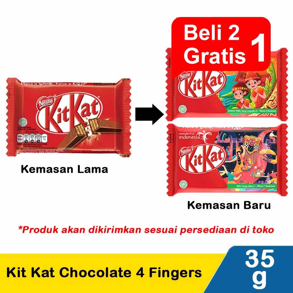 Jual DELFI TAKE IT - COKELAT KIT KAT 4 FINGERS BUY2 GET1 (3X35GR ...